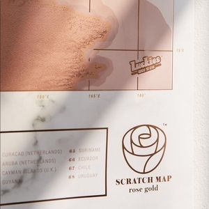 Urban Outfitters | Wall Decor | Rose Gold Scratchoff World Map | Poshmark
